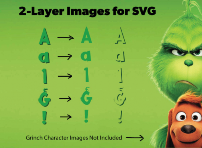 Grinch Font SVG Grinch SVG Grinch Alphabet Letter Number Grinch 